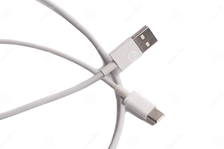 USB type C port cable stock photo. Image of isolated - 298654688