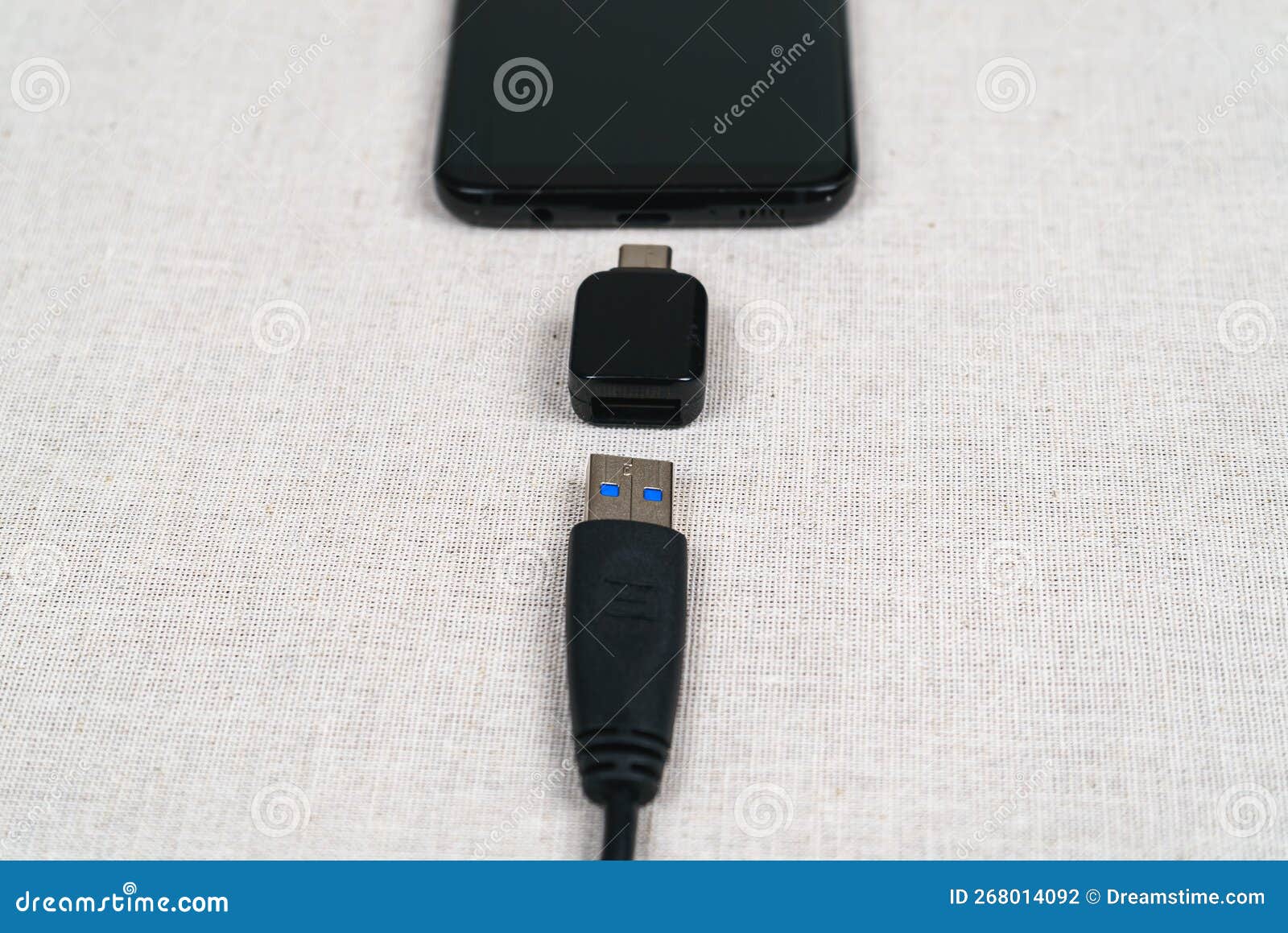 USB Type C To USB Adapter for Smartphone Stock Photo - Image of mobile ...