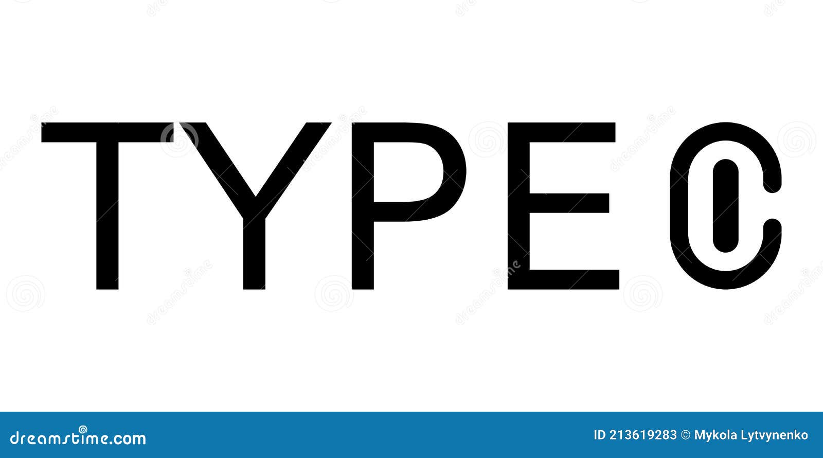 Usb Type C Universal Compact Port Connector Logo Sign Vector Word Type ...