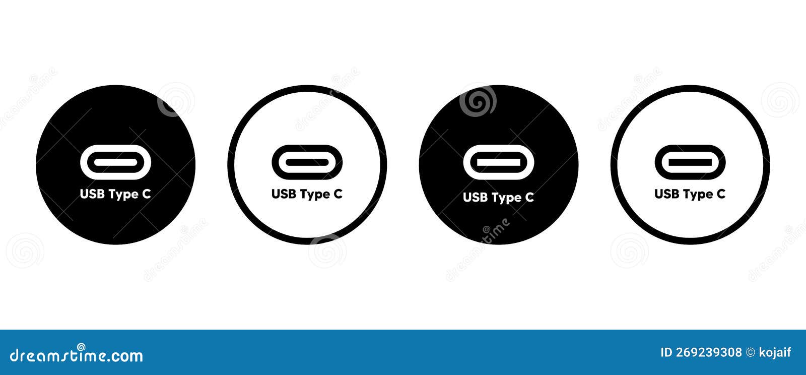 Usb Type C Vector Icon Set. Usb Disk Simbol Stock Vector - Illustration ...