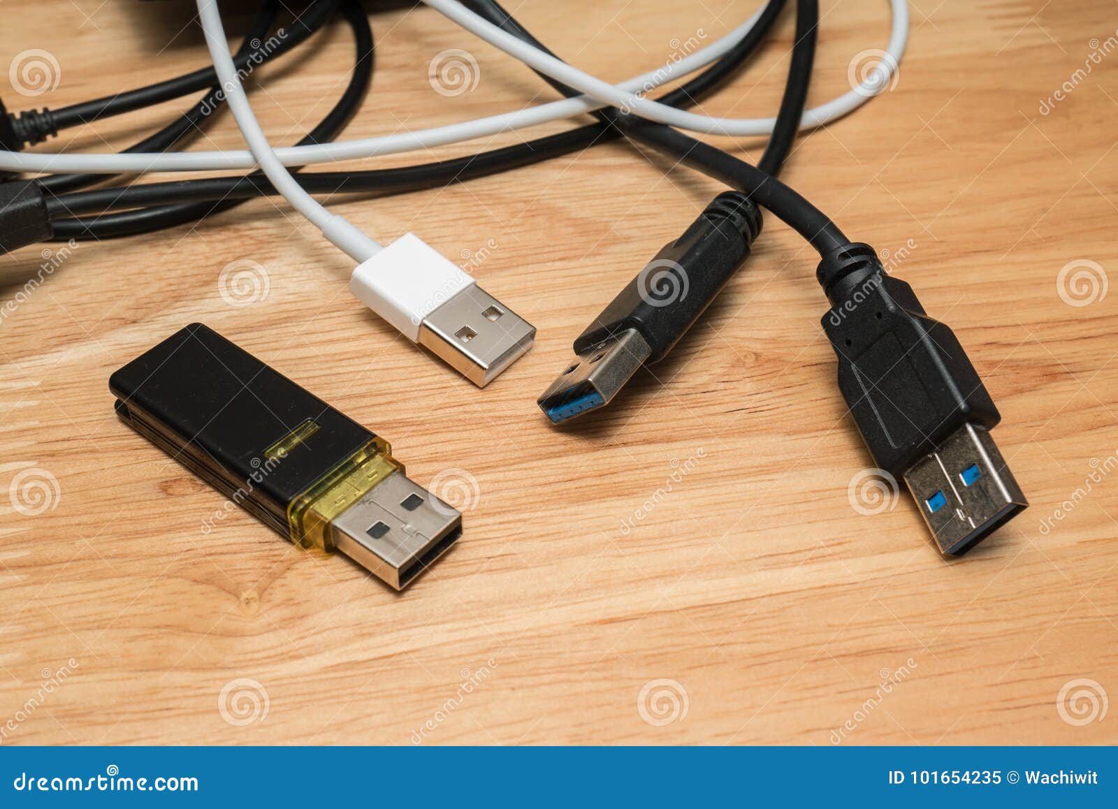 USB Type a Plugs and Devices Stock Image - Image of power, cable: 101654235