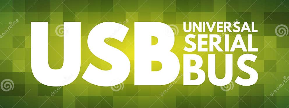 USB - Universal Serial Bus Acronym Concept Stock Illustration ...