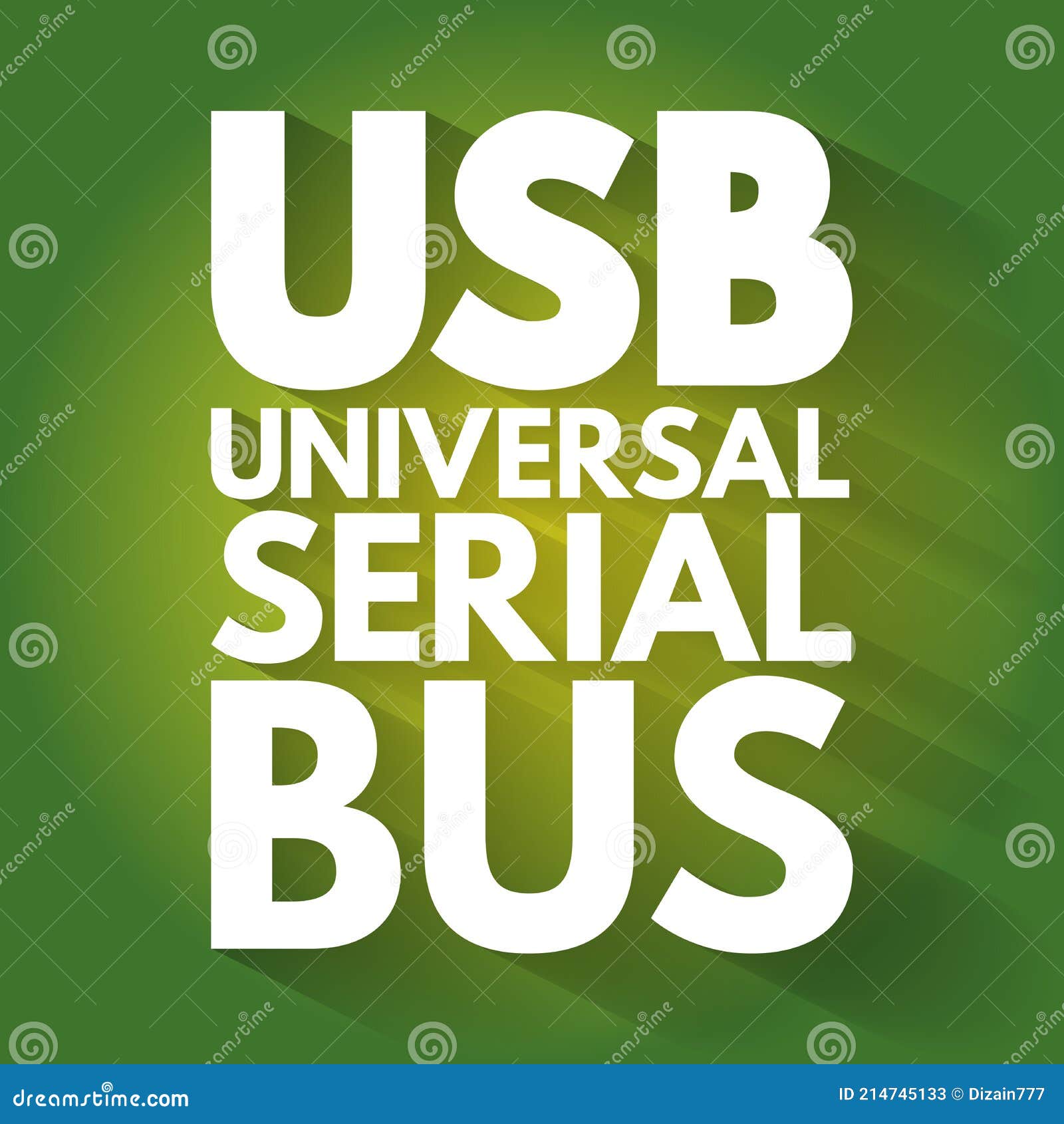 Usb Universal Serial Bus Acronym Technology Concept Background ...