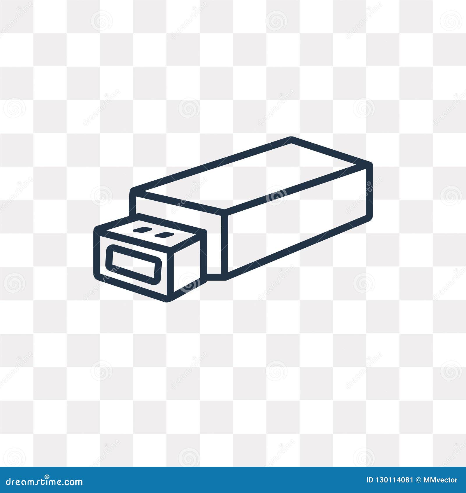 Usb Vector Icon Isolated on Transparent Background, Linear Usb T Stock ...