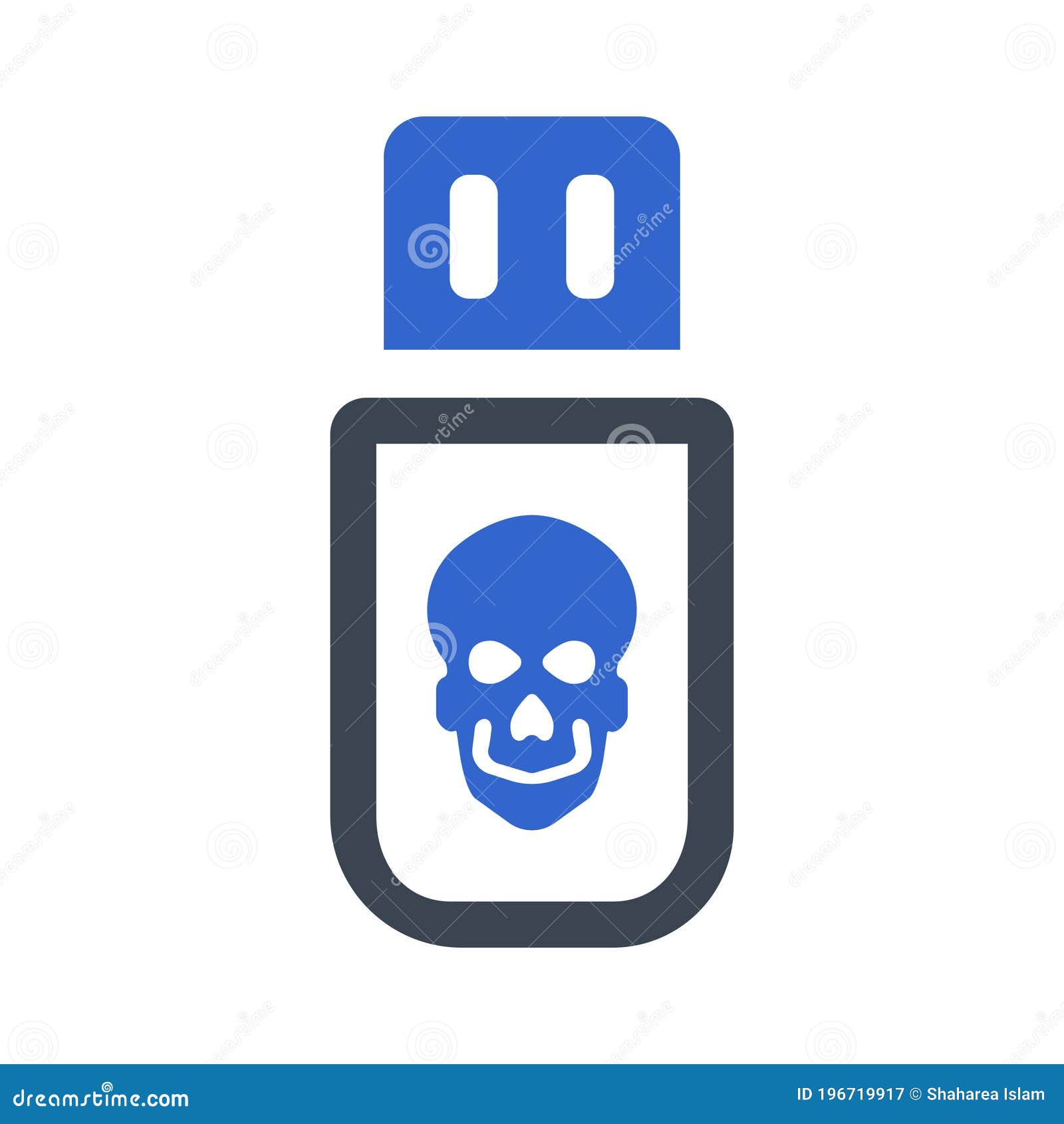 USB Virus Icon stock vector. Illustration of hacking - 196719917