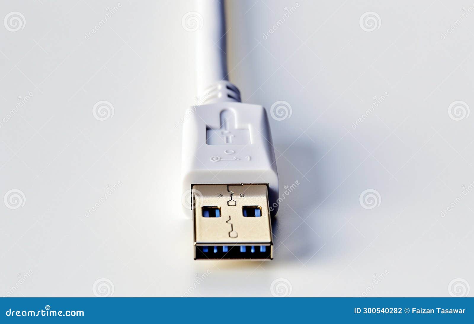 USB White Background Cable Connector -Generative Ai Stock Illustration ...