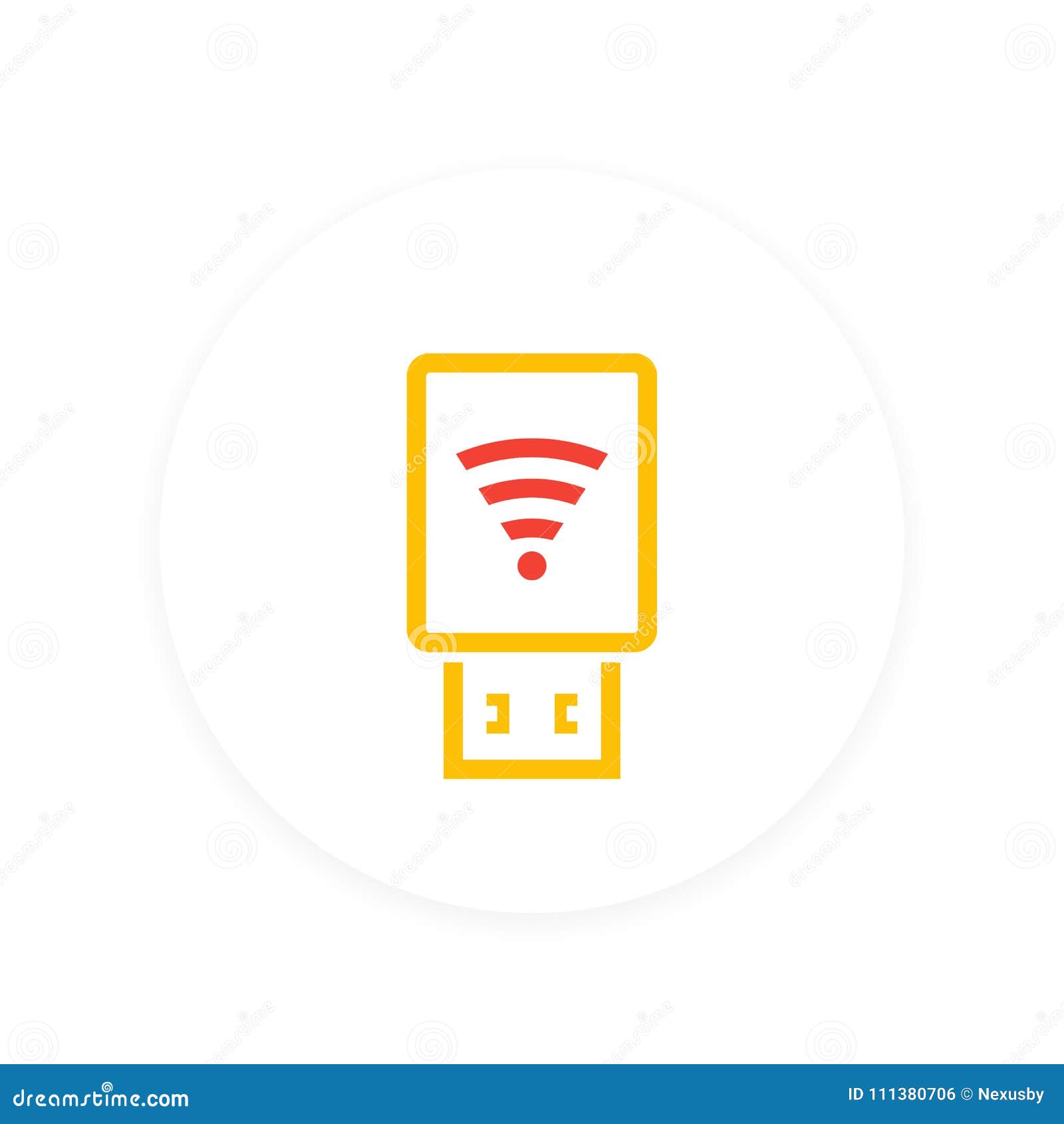 Usb wi-fi modem icon stock vector. Illustration of communication ...