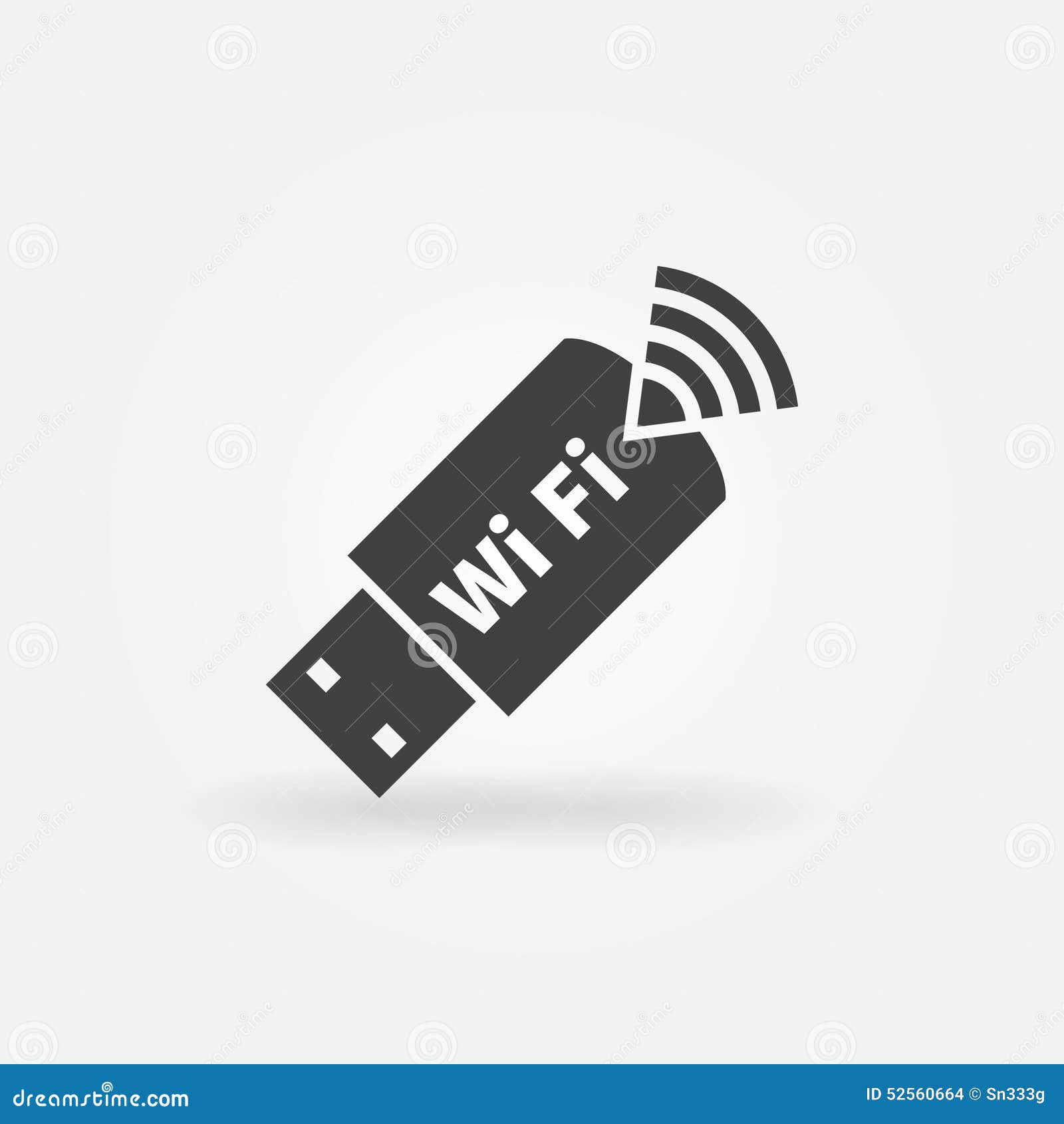 USB WiFi vector modem icon stock vector. Illustration of concept - 52560664