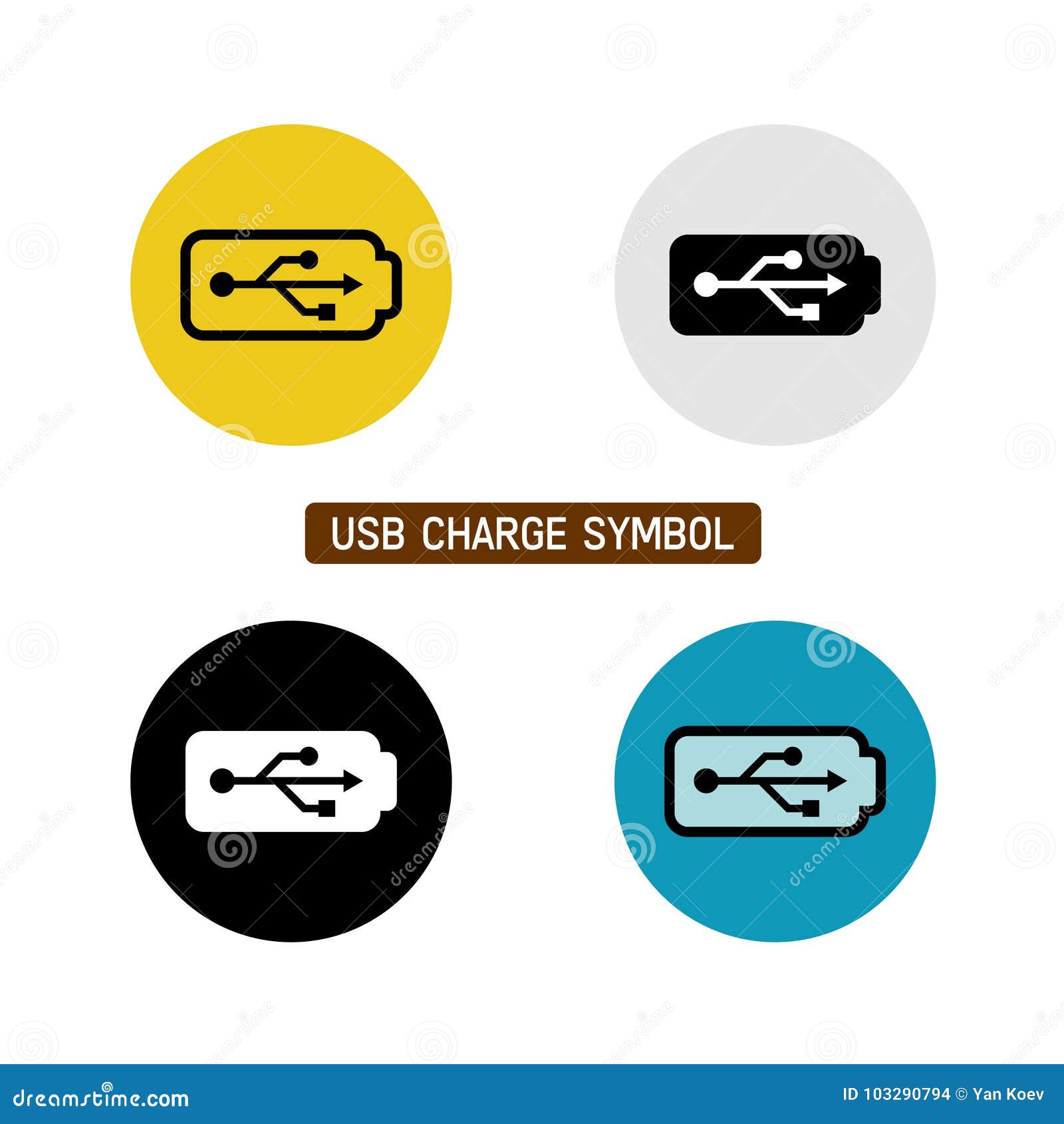 USB charge symbol stock vector. Illustration of environment - 103290794
