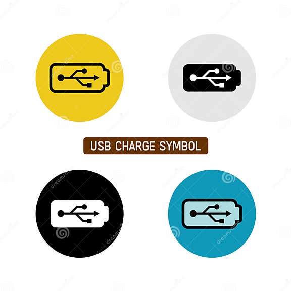 USB charge symbol stock vector. Illustration of environment - 103290794