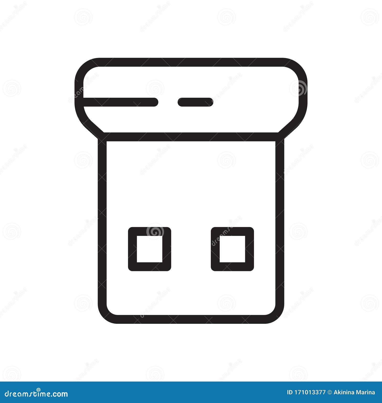 Usb Wireless Adapter Icon. Thin Line Art Logo for Device for Connecting ...