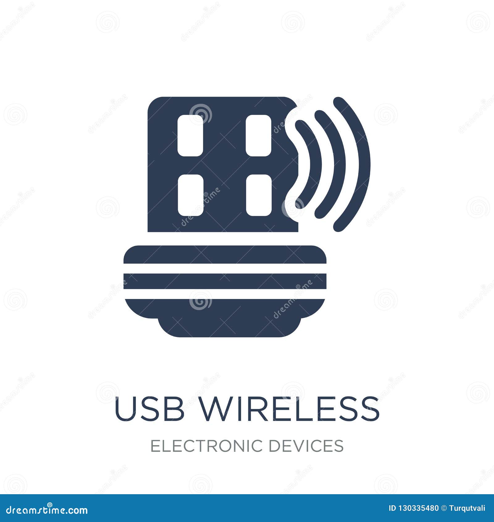 Usb Wireless Adapter Icon. Trendy Flat Vector Usb Wireless Adapt Stock ...