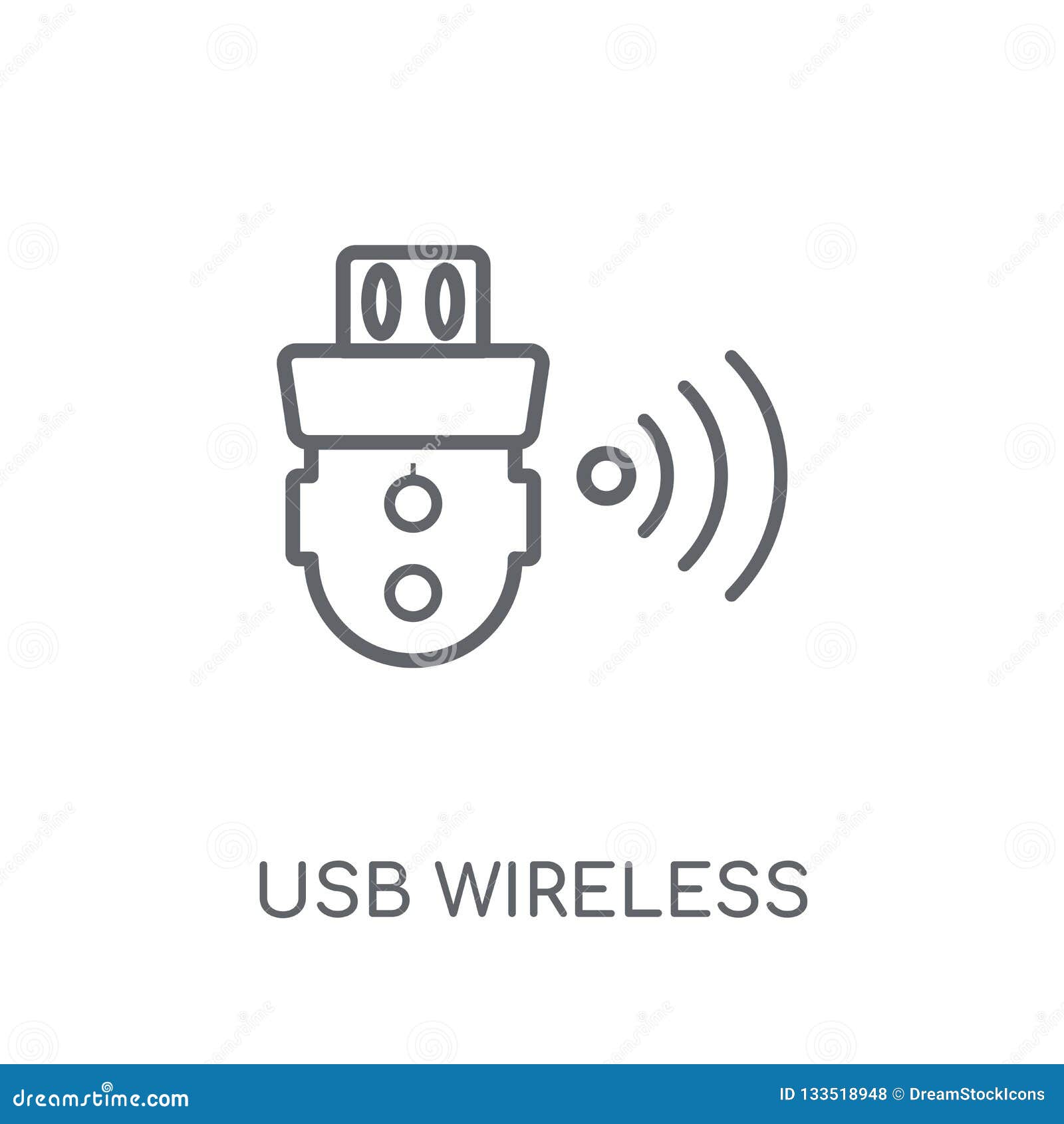 Usb Wireless Adapter Linear Icon. Modern Outline Usb Wireless Ad Stock ...