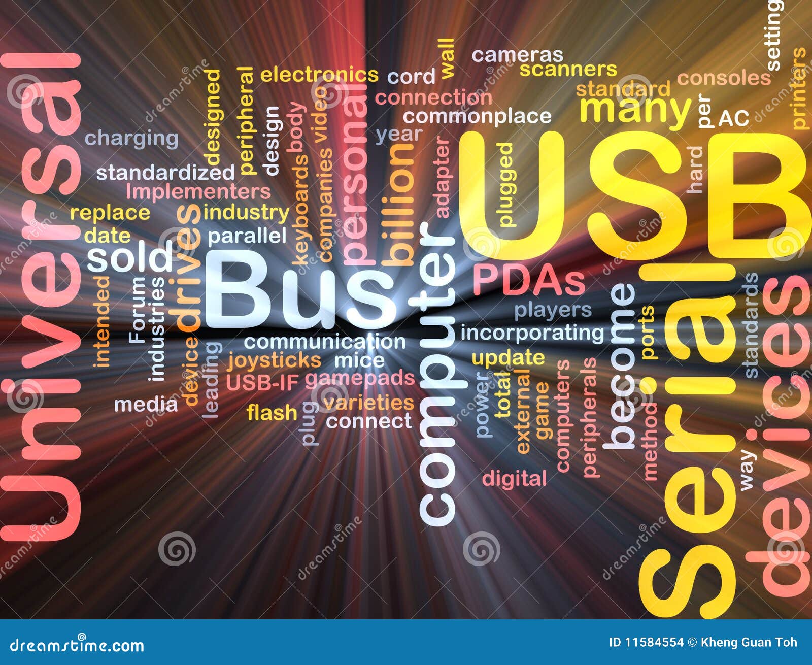 USB word cloud glowing stock illustration. Illustration of charging - 11584554