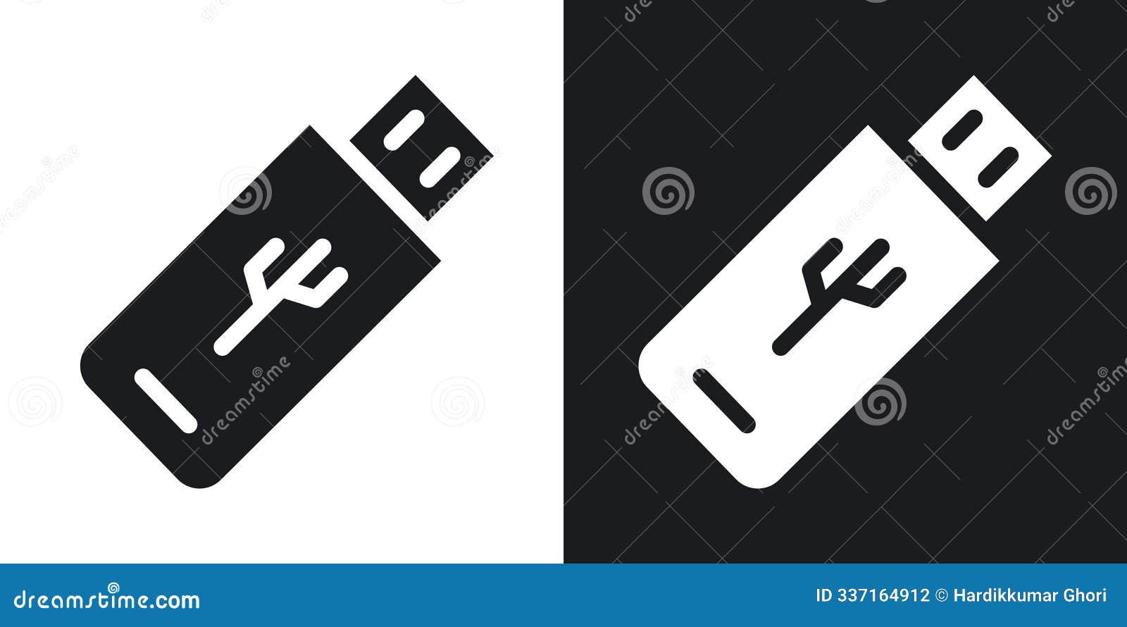 USBline in Thin Line Black Color. Flat Simple Vector Symbols ...