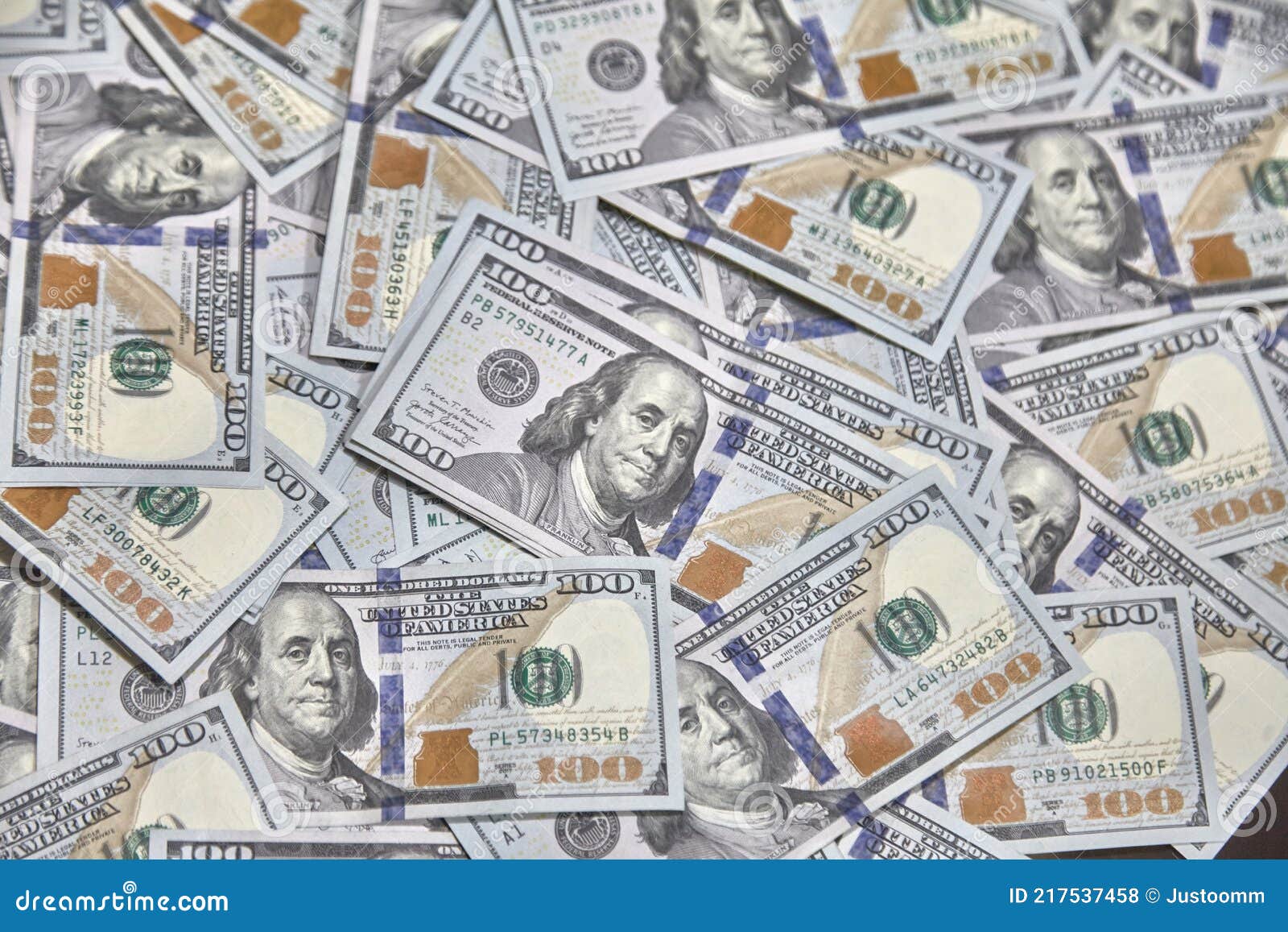 100 USD Banknotes Lots of Background Texture Close Up Money Stock Photo ...