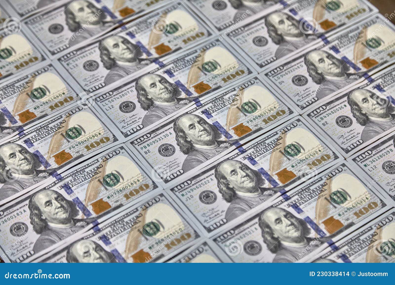 100 USD Banknotes Lots of Background Texture Close Up Money Stock Photo ...