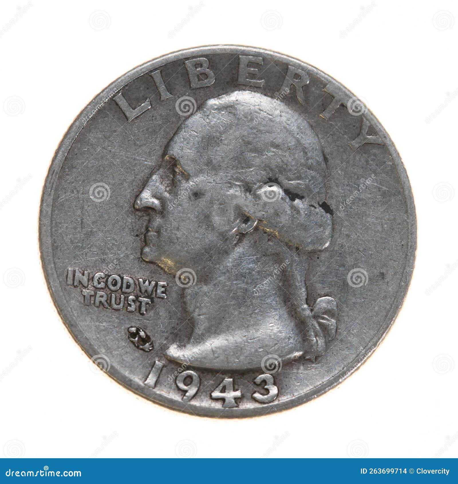 USD George Washington Quarter Dated 1943 Stock Photo - Image of funds ...