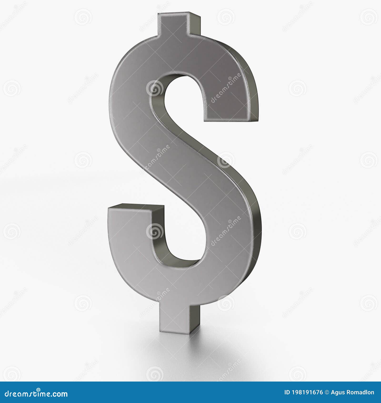 USD Icon Silver Color 3D Currency Symbols Stock Illustration ...