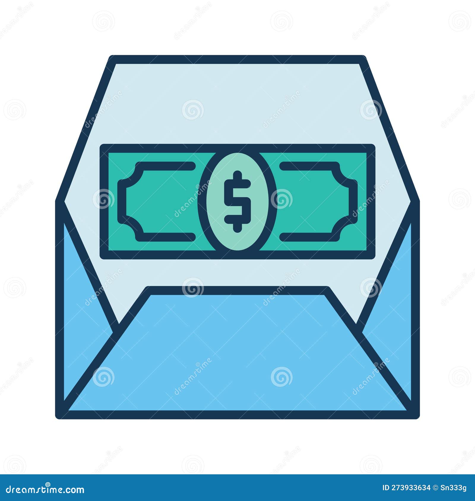 Commision, Envelope, Money Line Icon. Simple Element Illustration ...
