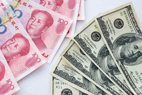 USD and RMB stock photo. Image of depreciation, dollar - 28524090