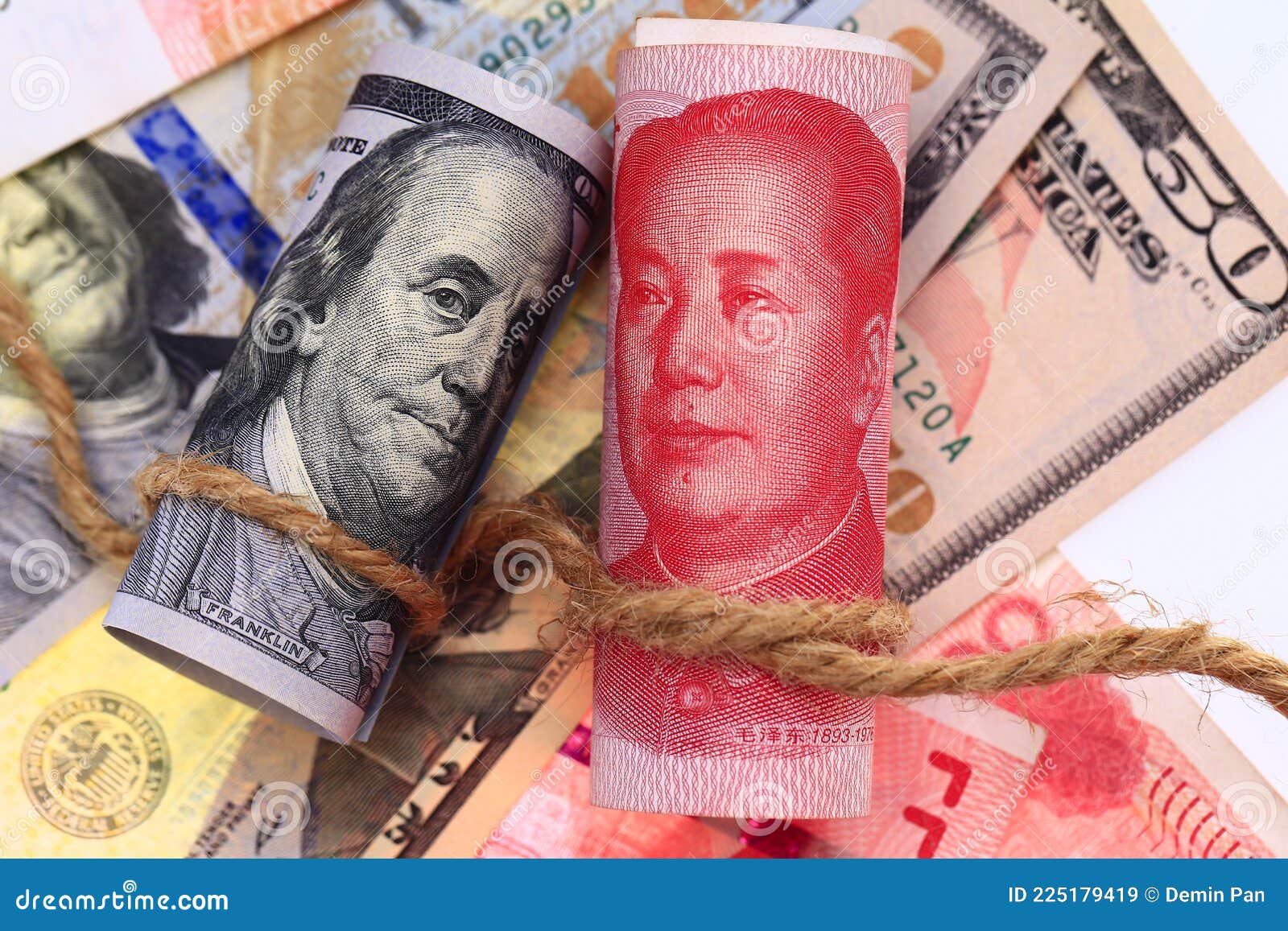 USD vs RMB stock image. Image of financial, bank, trade - 225179419