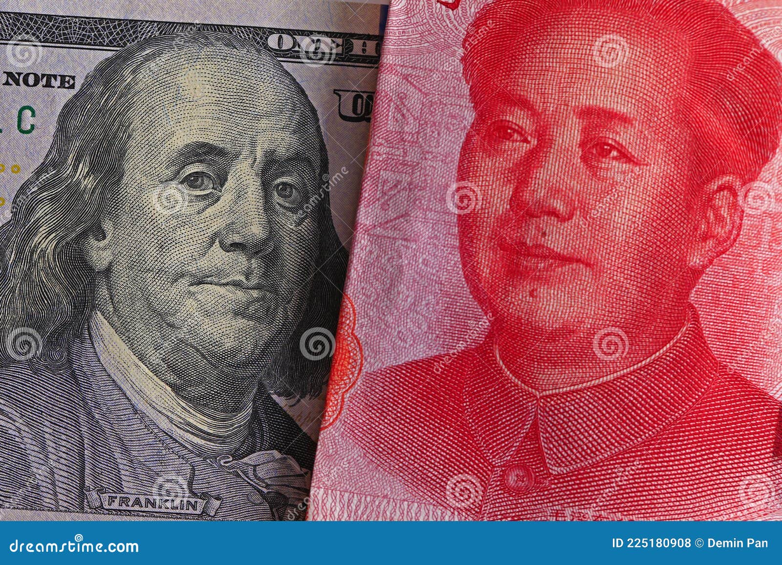 USD vs RMB stock photo. Image of renmin, economy, budget - 225180908