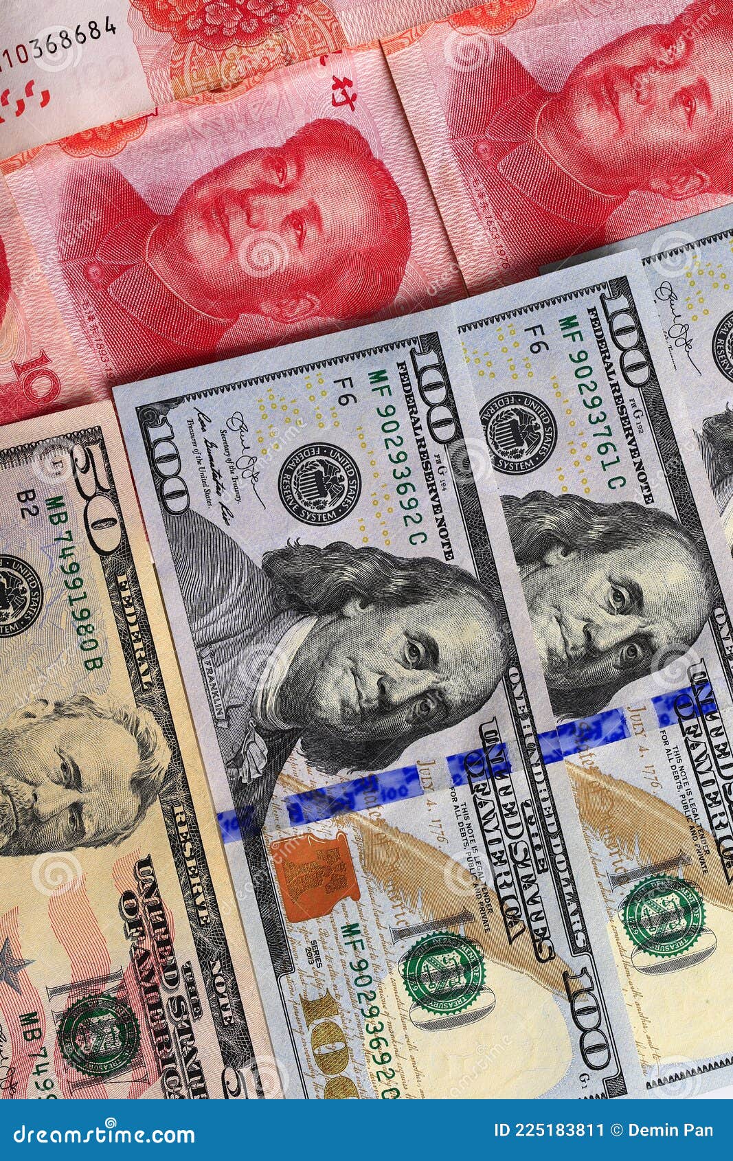 USD vs RMB stock image. Image of banking, flag, trade - 225183811