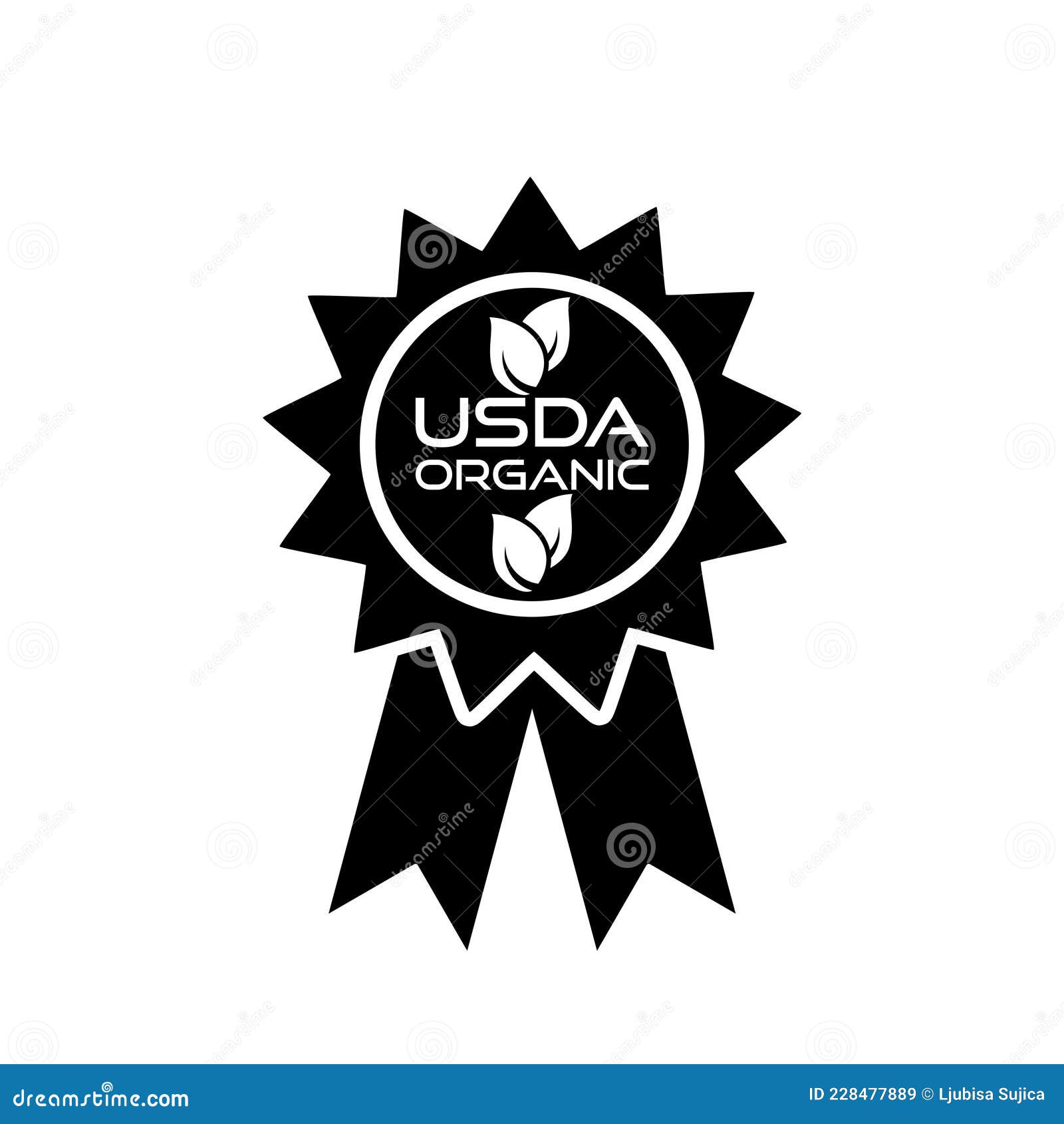USDA Organic Emblems, Badge Isolated on White Background Stock Vector ...