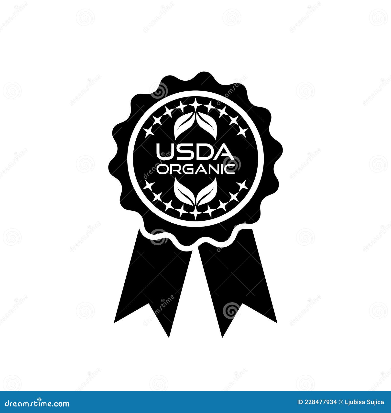 Usda - Gold Sign Mounted On Glossy Marble Wall - 3D Rendered Royalty ...