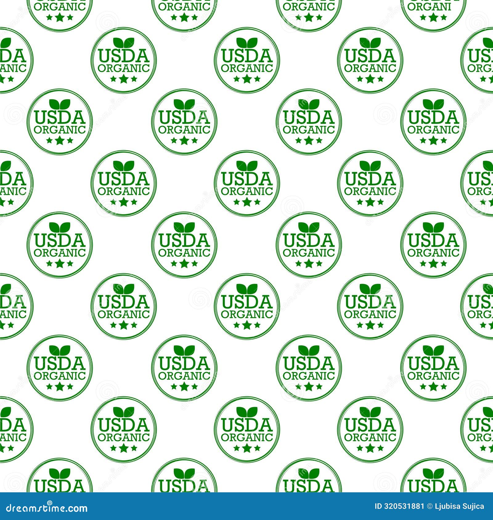 USDA Organic Sign. Eco Label In Flat Style. Natural, Eco, Bio, Food ...