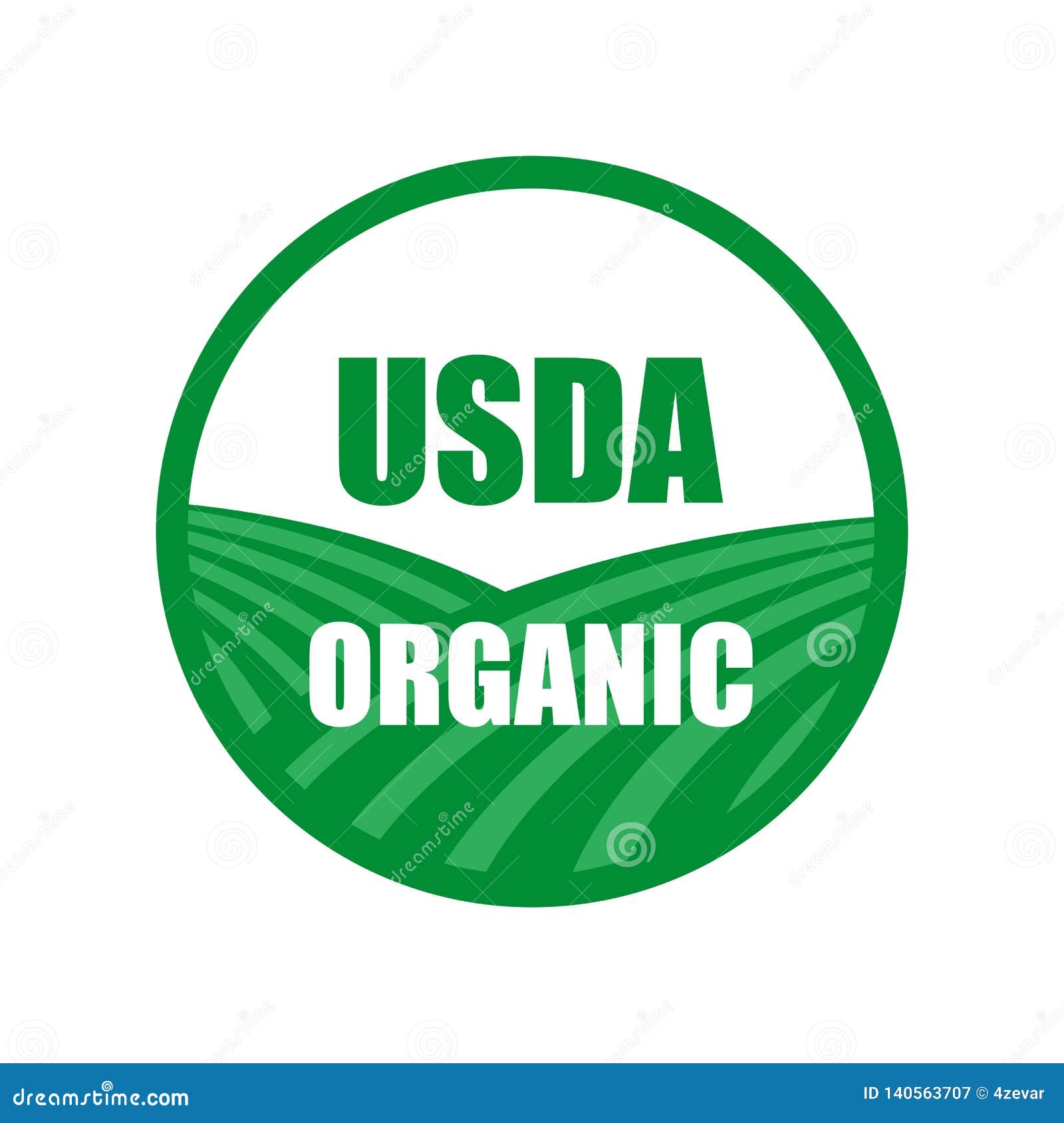 USDA Organic Sign. Eco Label In Flat Style. Natural, Eco, Bio, Food ...
