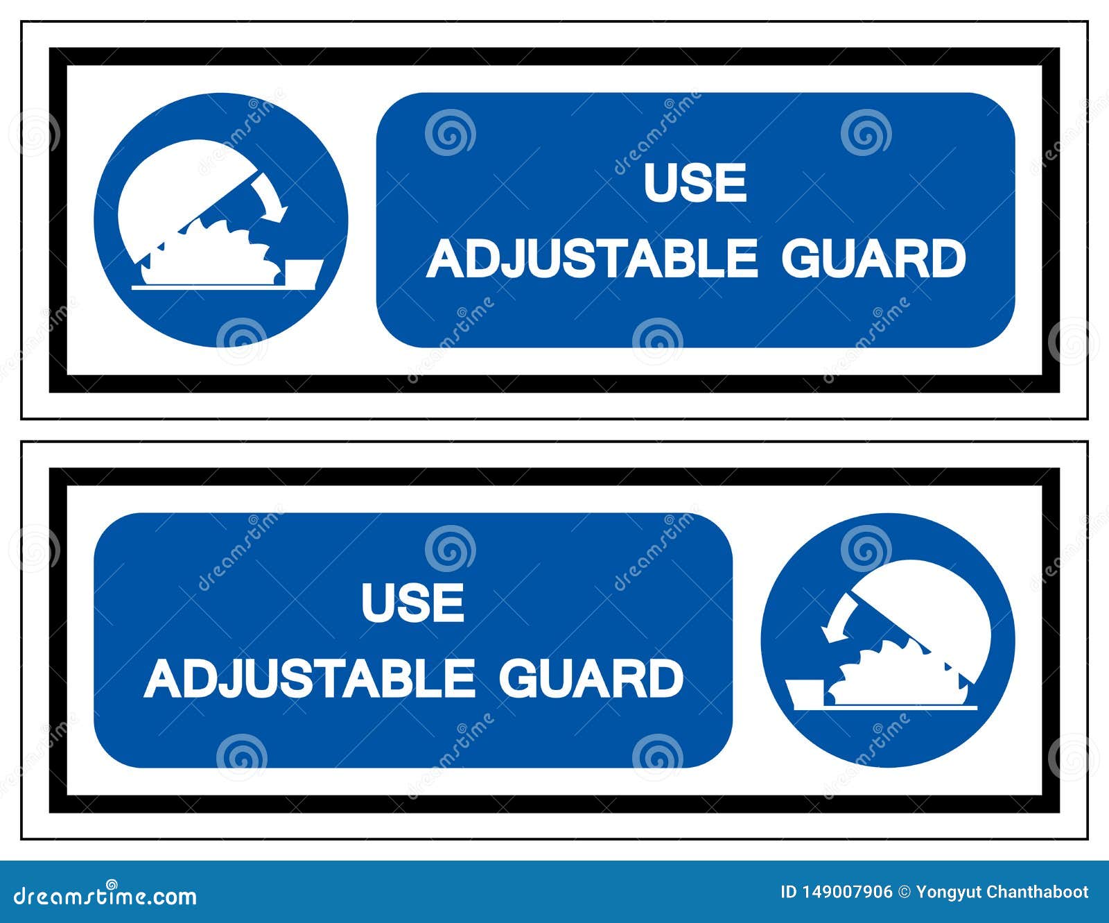 Use Adjustable Guards Protection Symbol Sign,Vector Illustration ...