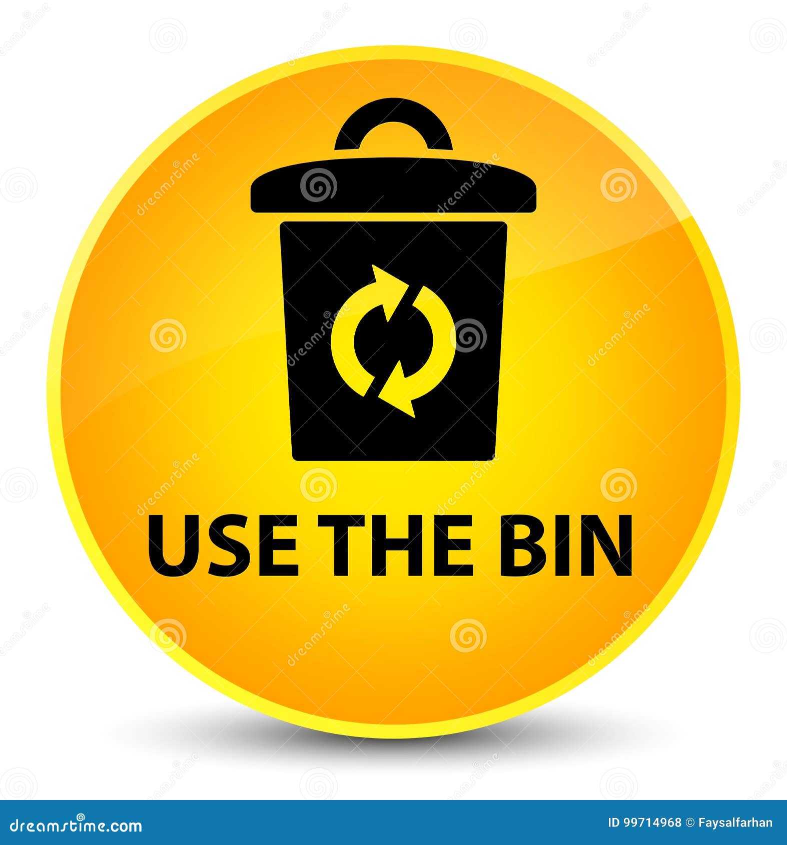 Use the Bin Elegant Yellow Round Button Stock Illustration ...