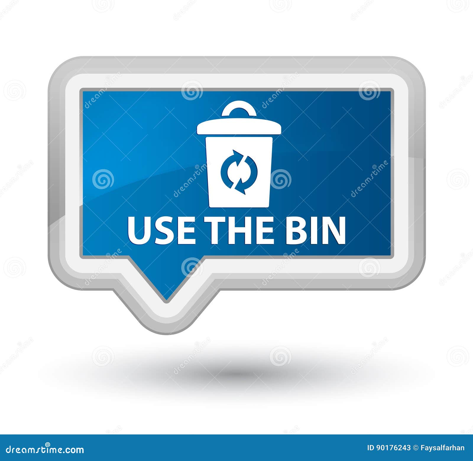 Use the Bin Prime Blue Banner Button Stock Illustration - Illustration ...