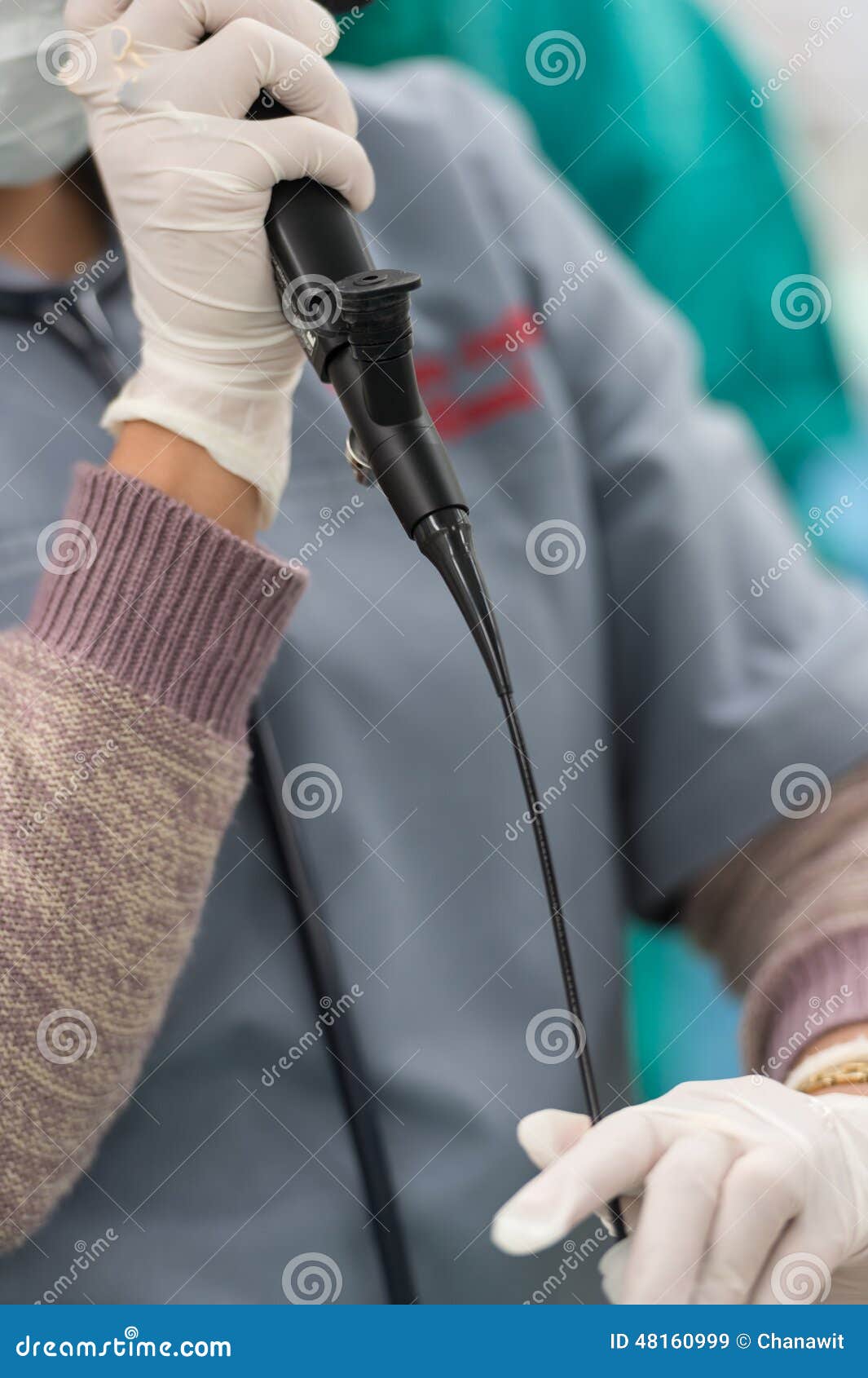 Use Bronchoscope To Check Position Stock Image - Image of anesthetic ...