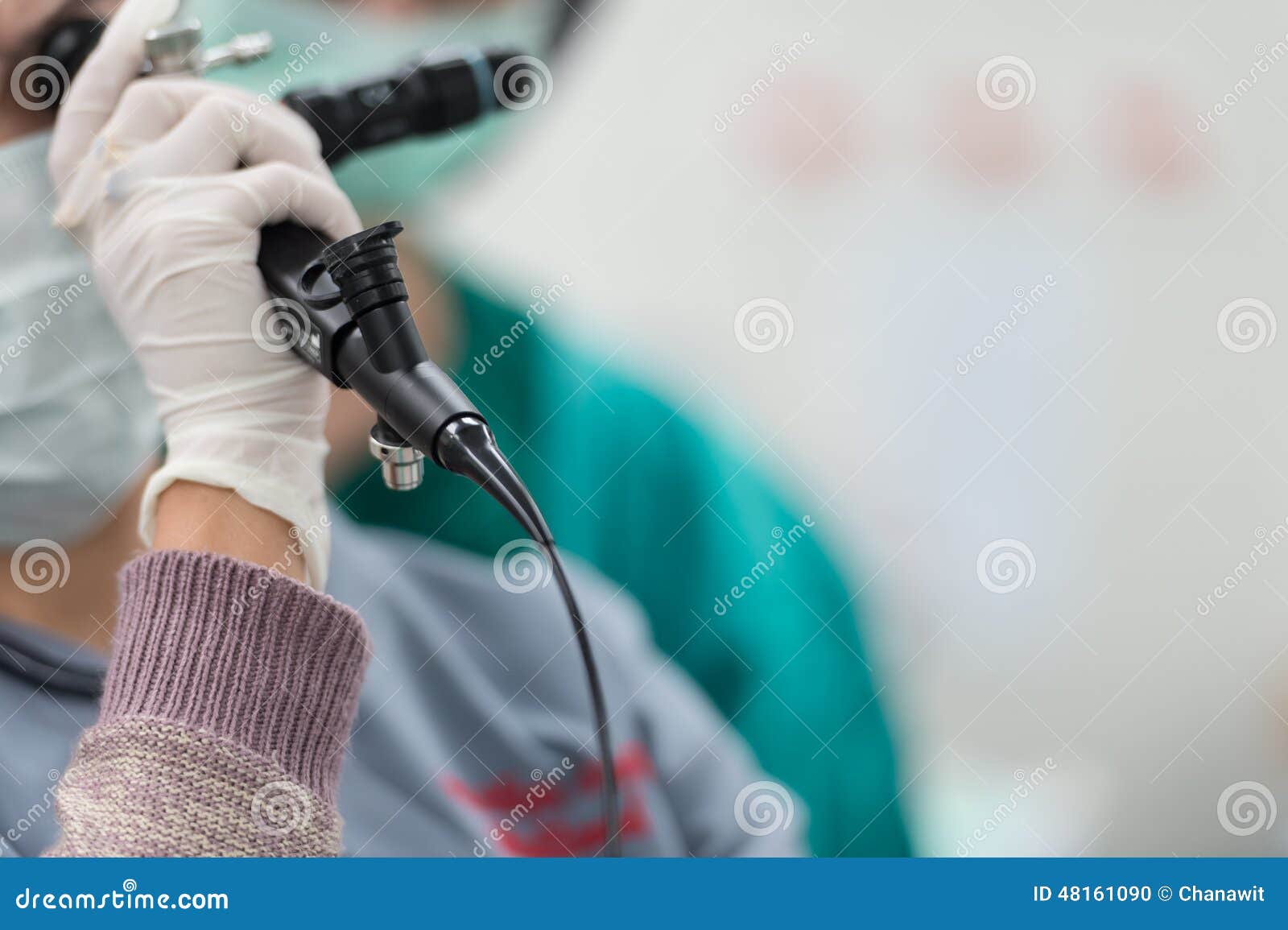 Use Bronchoscope To Check Position Stock Photo - Image of doctor ...