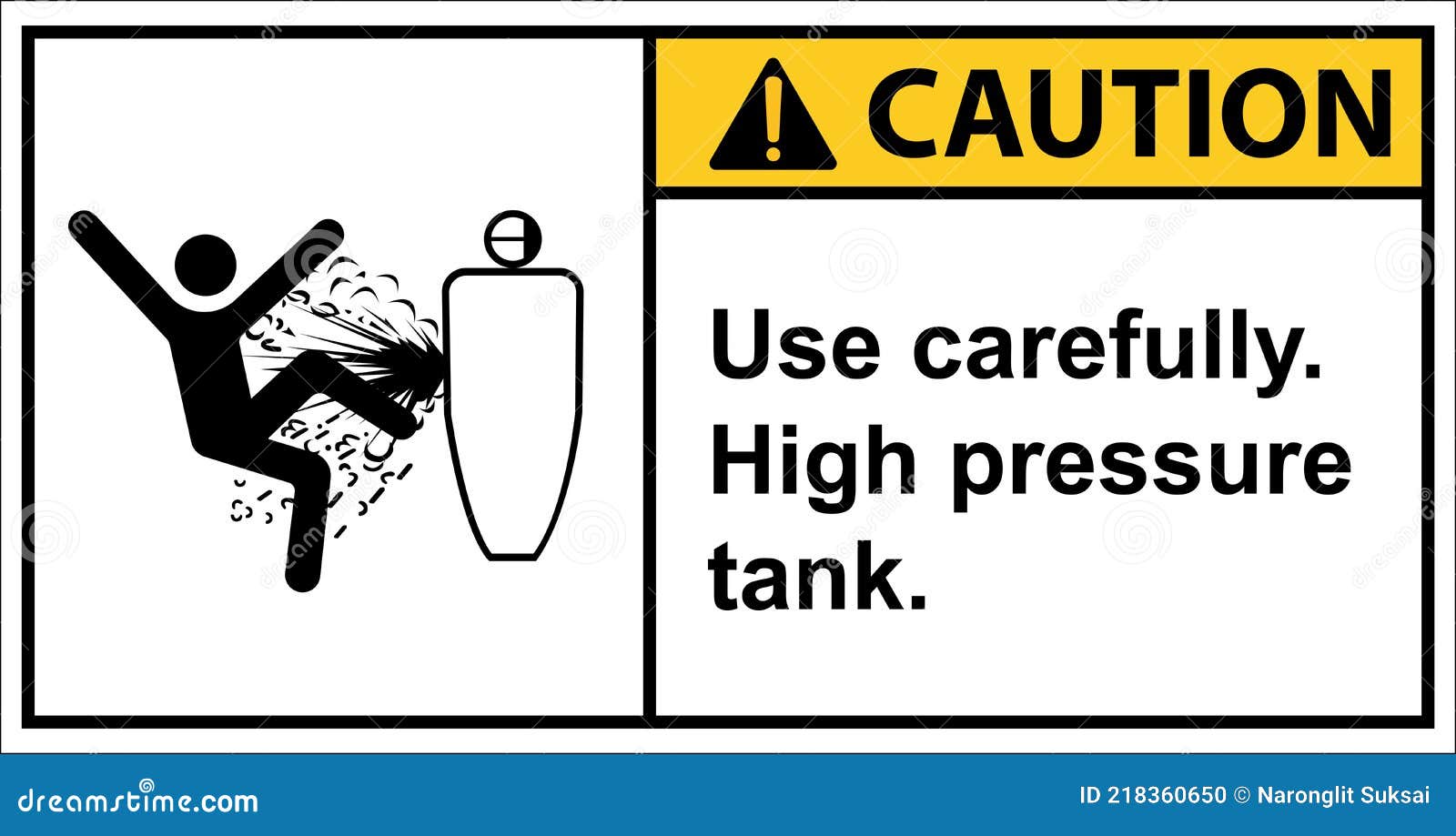 Use Carefully High Pressure Tank.,Caution Sign Stock Vector ...