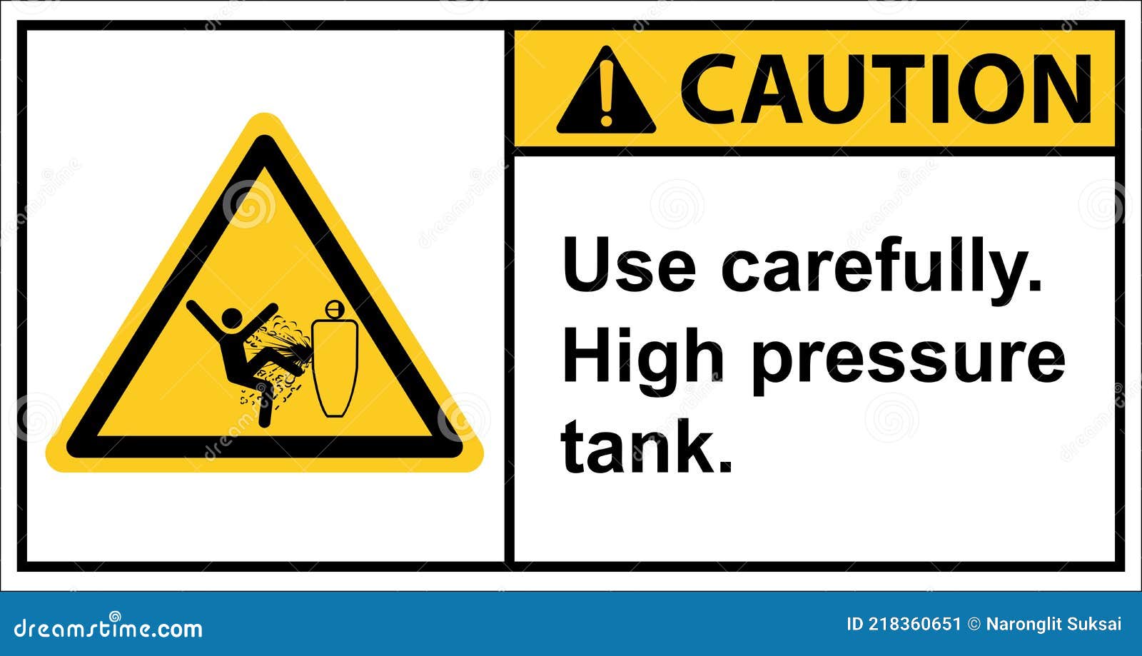 Use Carefully High Pressure Tank.,Caution Sign Stock Vector ...