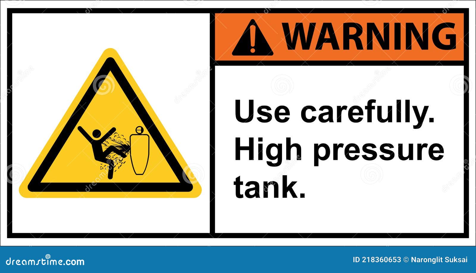 Use Carefully High Pressure Tank.,Warning Sign Stock Vector ...