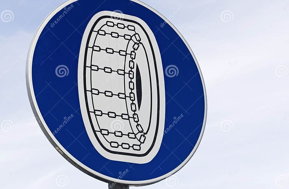 Use of chains road sign stock image. Image of traffic - 24069753