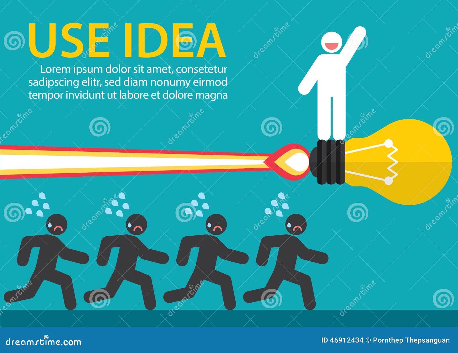 Use creative idea stock vector. Illustration of leadership - 46912434