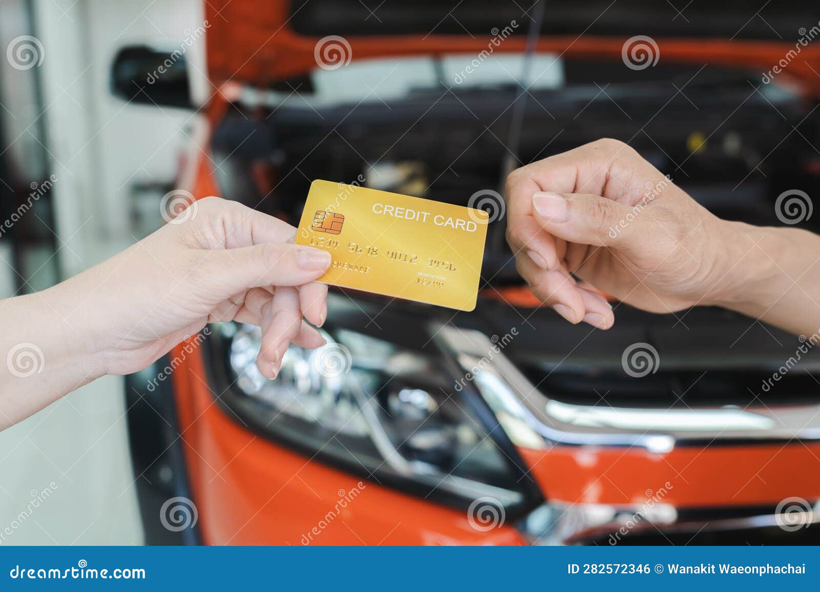 Use of Credit Card Hand Taking Credit Card from Customer Stock Photo ...