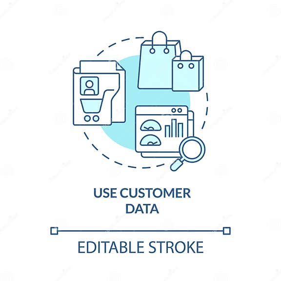 Use Customer Data Turquoise Concept Icon Stock Vector - Illustration of ... Use Customer Data Turquoise Concept Icon Stock Vector - Illustration of ...