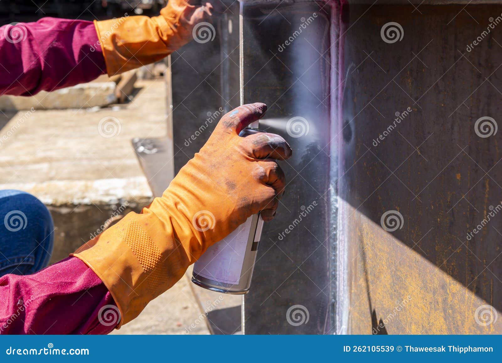 Use Developer Sprays into the Welded To Pull the Liquid Penetrant from ...