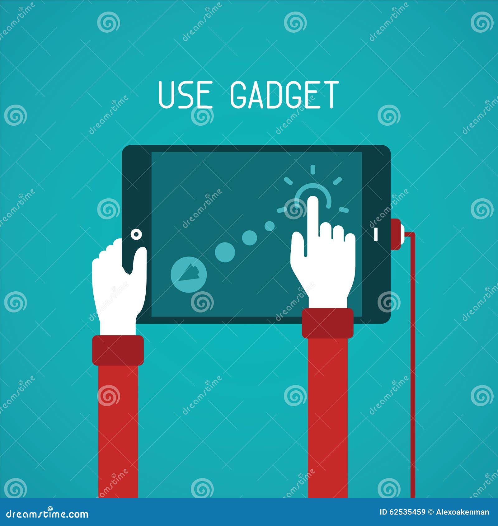 Use of Digital Gadget Vector Concept in Flat Style Stock Vector ...