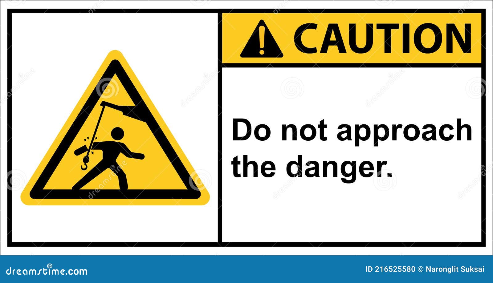 Use Electric Hoists With Caution.,Caution Sign Cartoon Vector ...