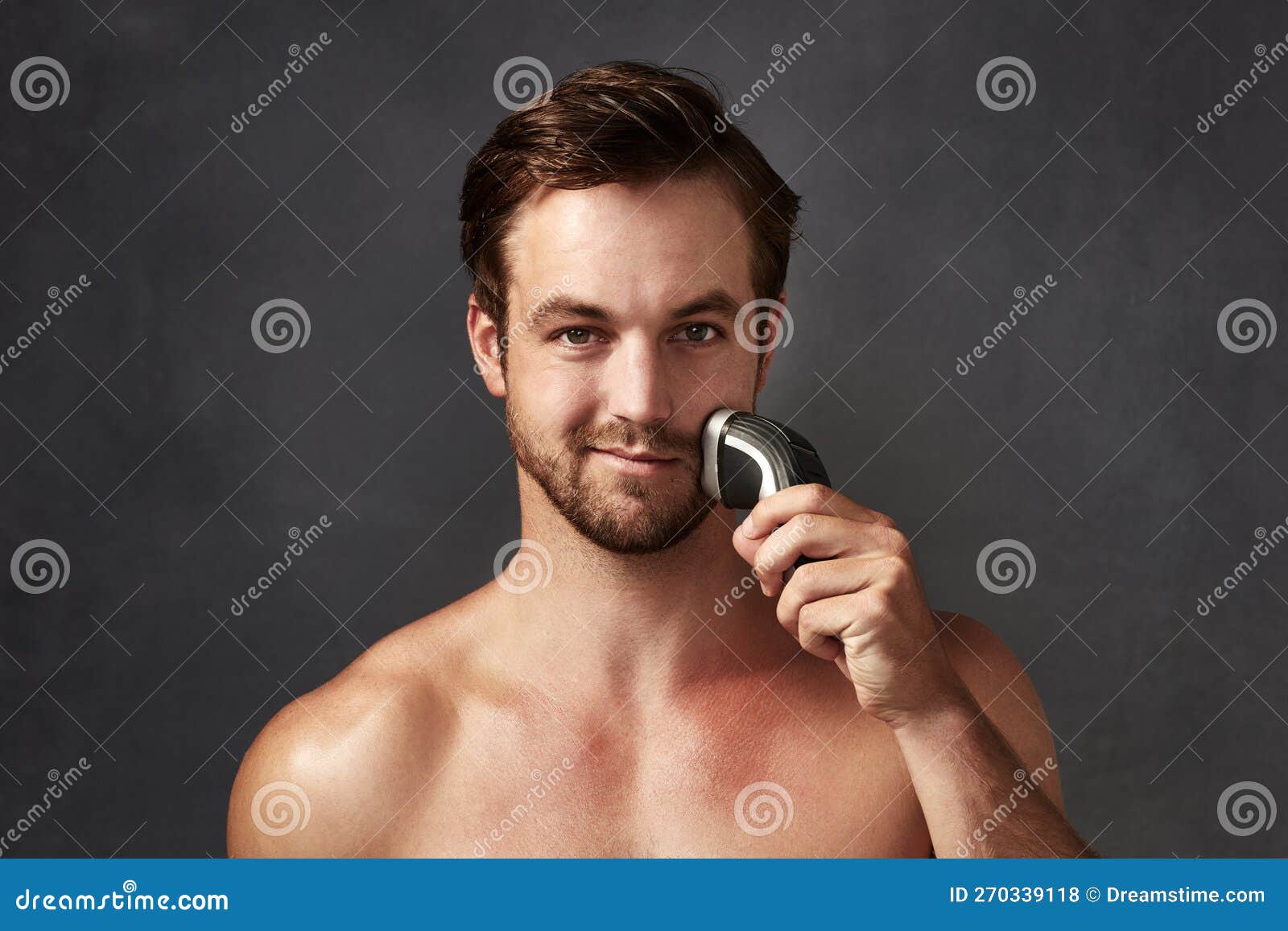 Use an Electric Shaver instead. Cropped Portrait of a Handsome Young ...