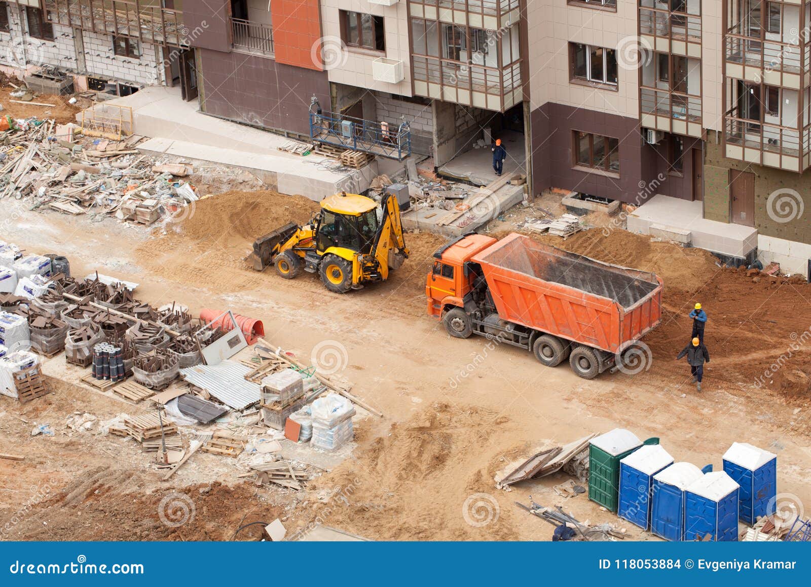 Use of the Excavator in Construction Editorial Stock Image - Image of ...
