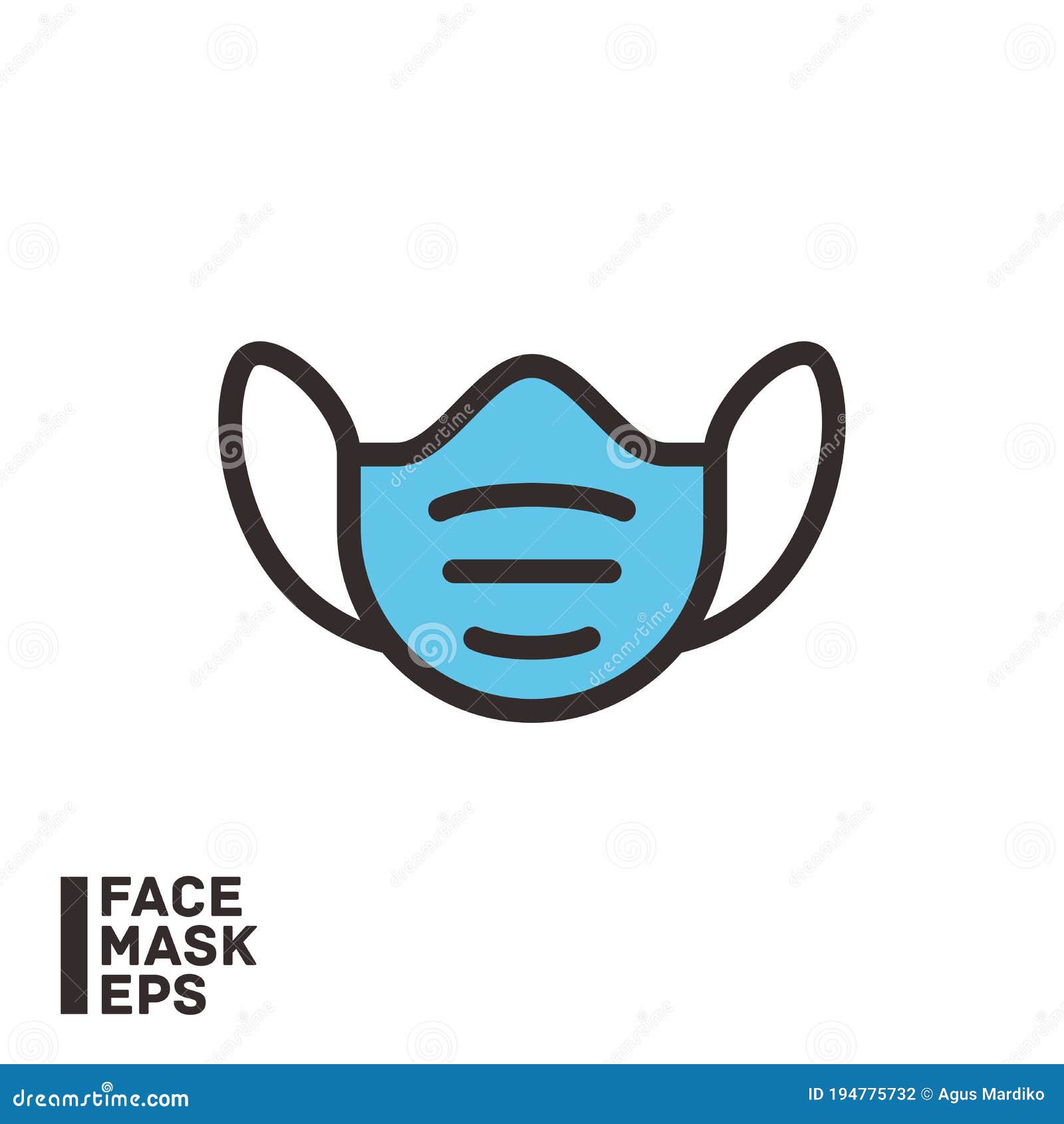 Use Face Mask Symbol, Icon Vector Eps Stock Vector - Illustration of ...